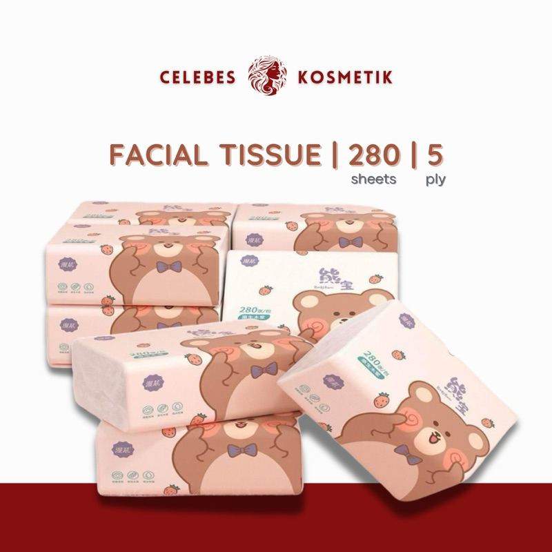 Jual Tisu 5 Ply Premium Baby Bear 280 Sheets Facial Tissue | Shopee ...