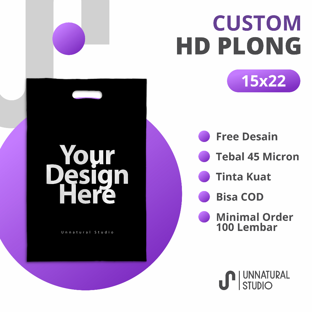 Jual Sablon Plastik Packing Olshop HD Plong 15x22 Murah Free Design ...