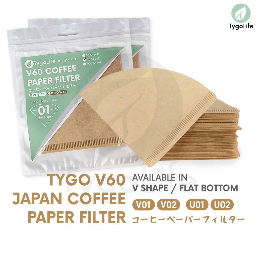 Jual COFFEE PAPER FILTER V60 BROWN UNBLEACHED V01 V02 FLAT BOTTOM ...