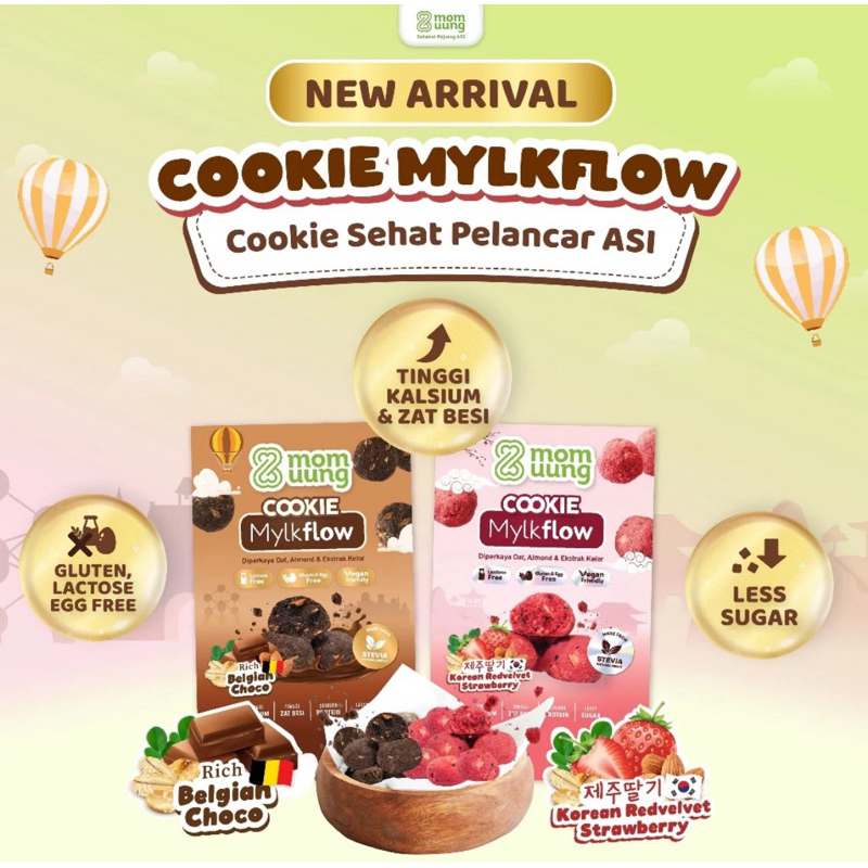 Jual MYLKFLOW COOKIE MOMUUNG / Mylkflow cookies MOM UUNG choco cookies ...
