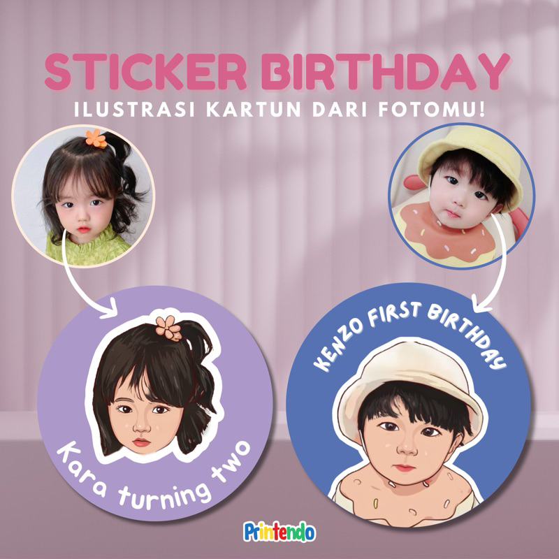 Jual Sticker Ulang Tahun Anak Stiker Label Souvenir Hampers Birthday ...