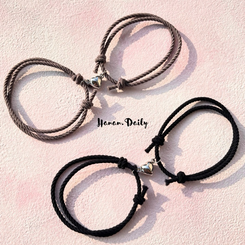 Jual ( Couple) Gelang Couple Tali Ulir Warna | Gelang magnet Couple ...