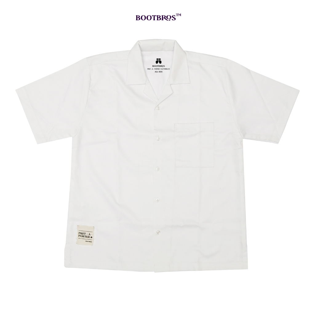 Jual Bootbros COZY - Kemeja Premium Lengan Pendek Putih Polos Pria Saku ...