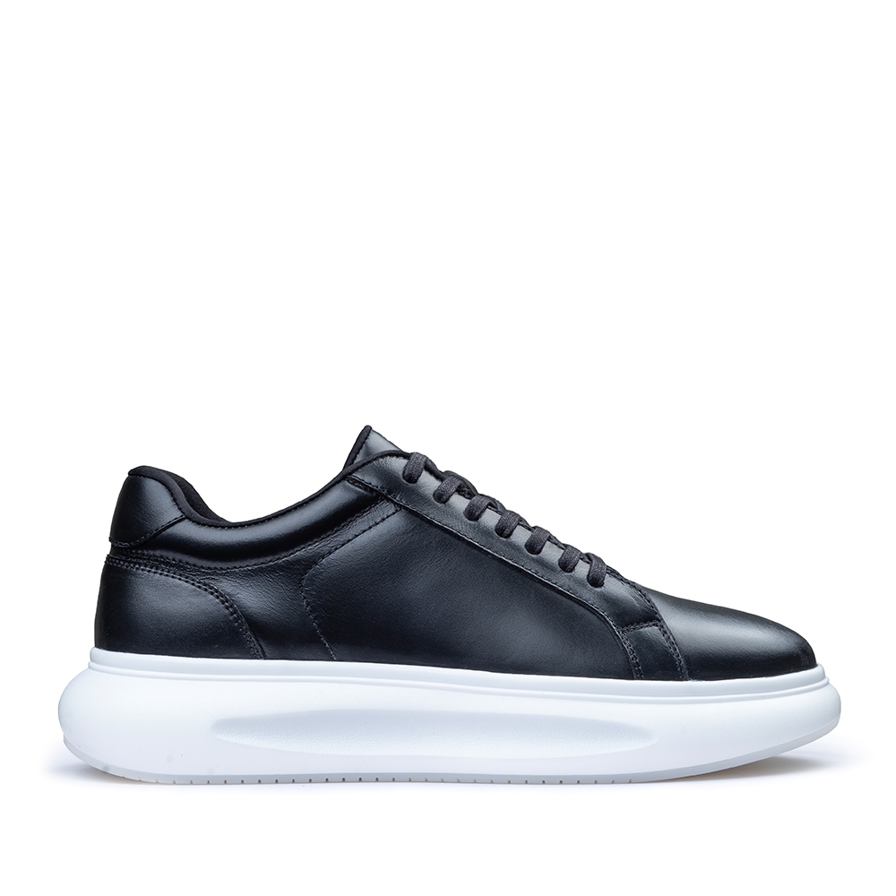 Jual Prabu - Ando Black Sepatu Kulit Sneakers Pria Hitam | Shopee Indonesia