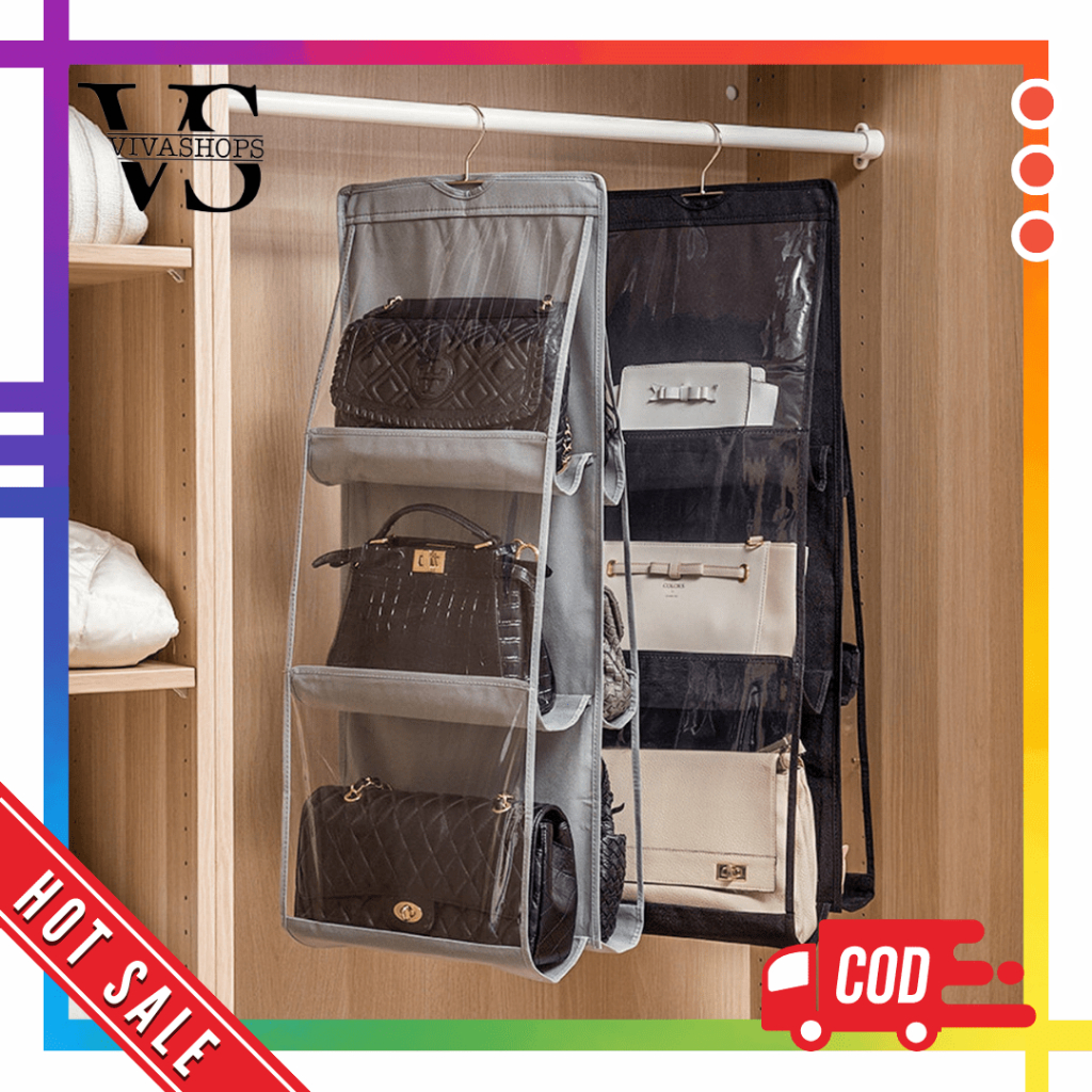 Jual Rak Gantung Tas 6 Sekat / Gantungan Tas / Bag Storange / Tempat ...