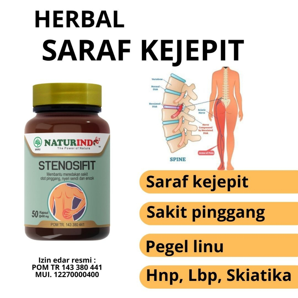 Jual Obat herbal syaraf saraf kejepit terjepit nyeri sakit pinggang ...