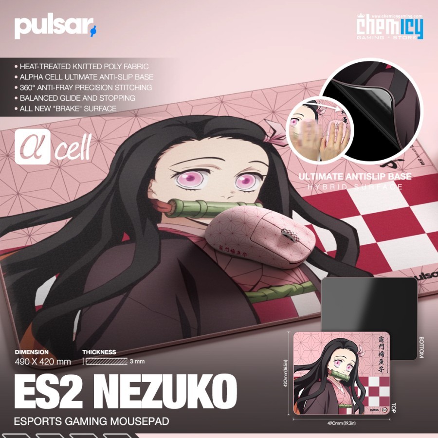 Jual Pulsar ES2 Demon Slayer Edition Nezuko eSports Gaming Mousepad ...