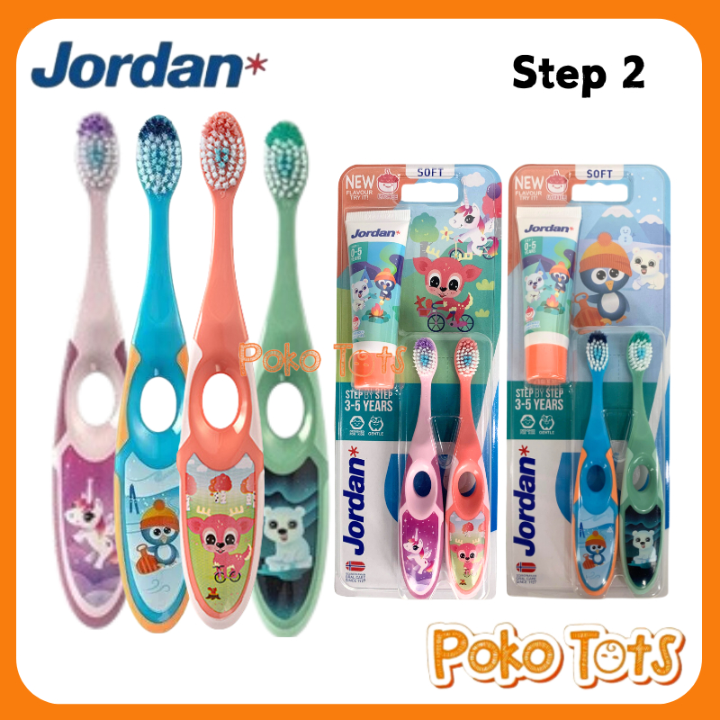 Jual Jordan Oral Care Kids Step 2 Toothbrush Soft Sikat Gigi Anak Usia ...
