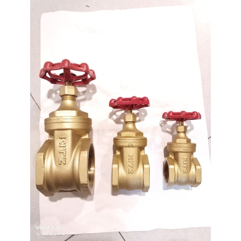 Jual Gate Valve Kitz kuningan ukuran 1/4" inch / Gate Valve Original KITZ | Shopee Indonesia