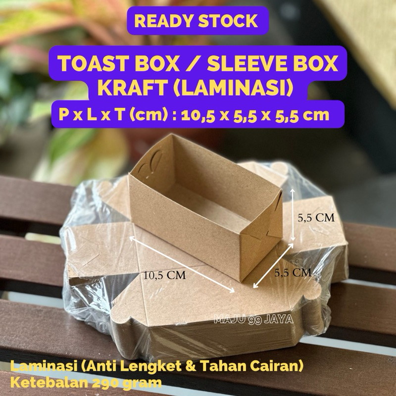 Jual Toast Tray / Sleeve Box / Toast Box Kraft Cokelat (LAMINASI ...