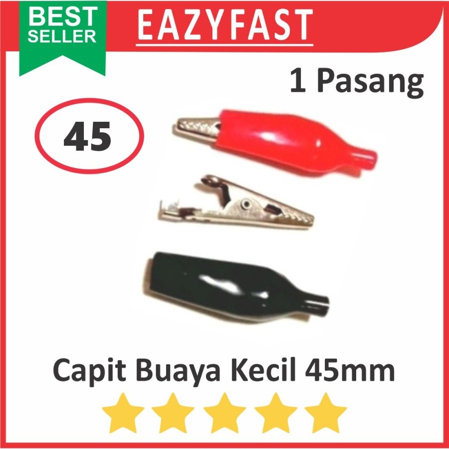 Jual Capit Buaya Besar 45mm Jepit Kabel Listrik 1 Set Pasang hitam ...