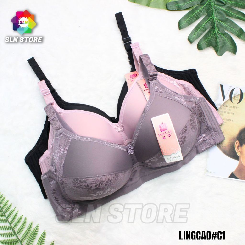 Jual (PAKET 3 PCS ) BRA PEREMPUAN CUP BESAR SUPER SOFT LINGCAO ORIGINAL KAIT 3 BH WANITA IMPORT ...