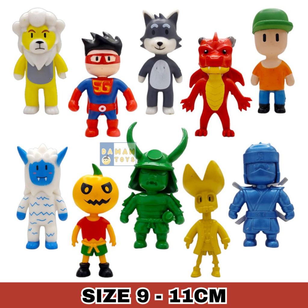 Jual Mainan Pajangan Stumble Guys Dinosaur Leon Shark Mummy Gladiator ...