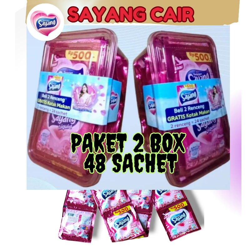 Jual 48 SACHET (24 SACHET x 2 BOX ) SABUN DETERJEN CAIR SAYANG SACHET ...