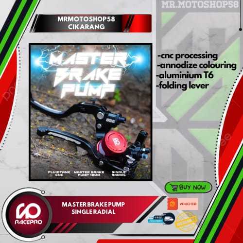 Jual RACEPRO MASTER BRAKE PUMP MASTER REM RACE PRO FULSET KOPLING KIRI ...