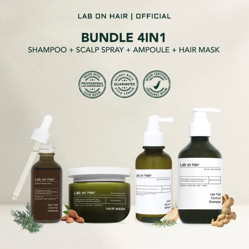 Jual Lab on Hair Fall Fall Control Shampoo / Density Ampoule / Scalp ...
