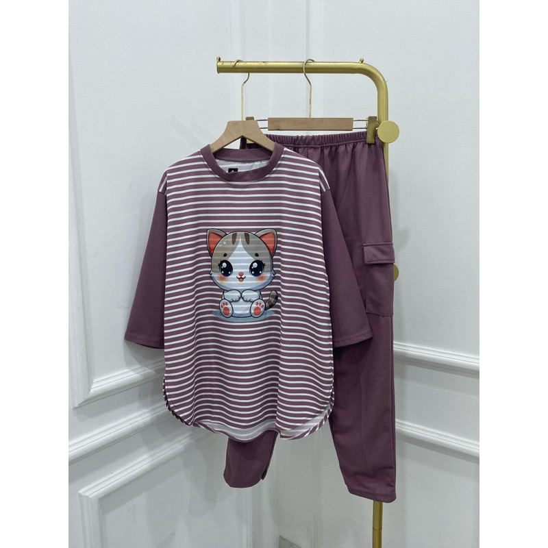 Jual STELAN KNIT SETCEL MURAH CARGO MOTIF JUMBO HALUS LEMBUT XXL KARET ...