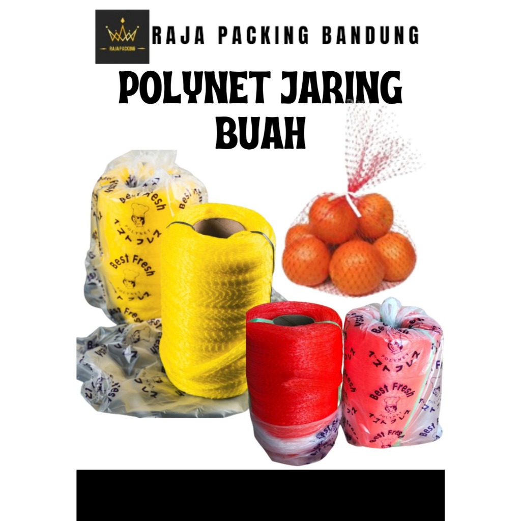 Jual POLYNET ROLL | JARING BUAH | BEST FRESH I 100 METER I WARNA KUNING ...