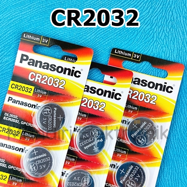 Jual Baterai CR2032 Panasonic Battery Batre Panasonic 2032 3V Original ...