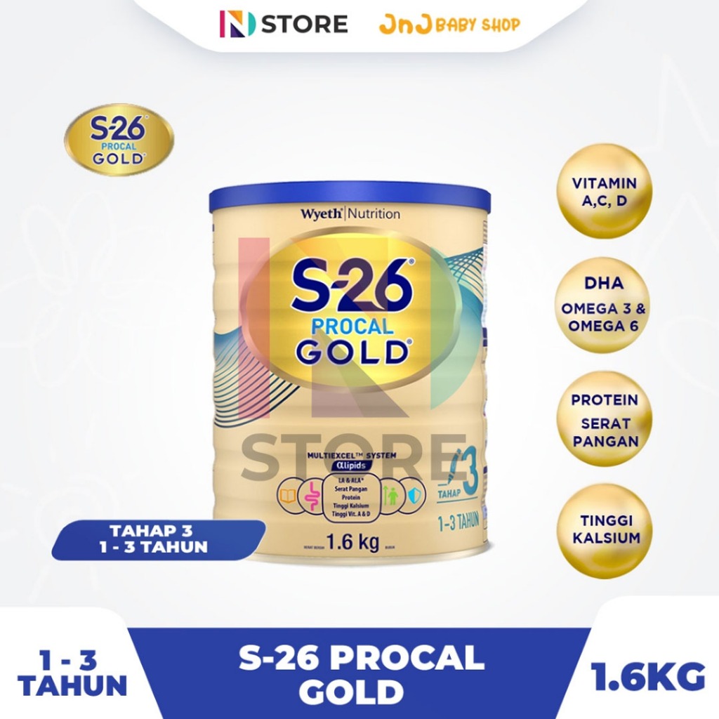 Jual S-26 Procal Gold Tahap 3 Rasa Vanila Kemasan 1600Gr Susu Pertumbuhan 1-3 Tahun/S26 Procal ...