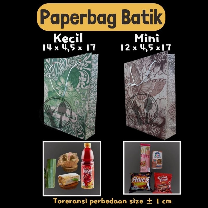 Jual [ISI 50 PC] PAPER BAG BATIK TAS KERTAS MOTIF BATIK UK 14X4X17 ...
