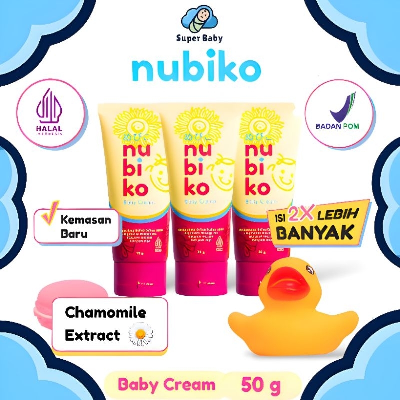 Jual SKINCARE BAYI NUBIKO BABY CREAM PREMIUM 50gr | Shopee Indonesia