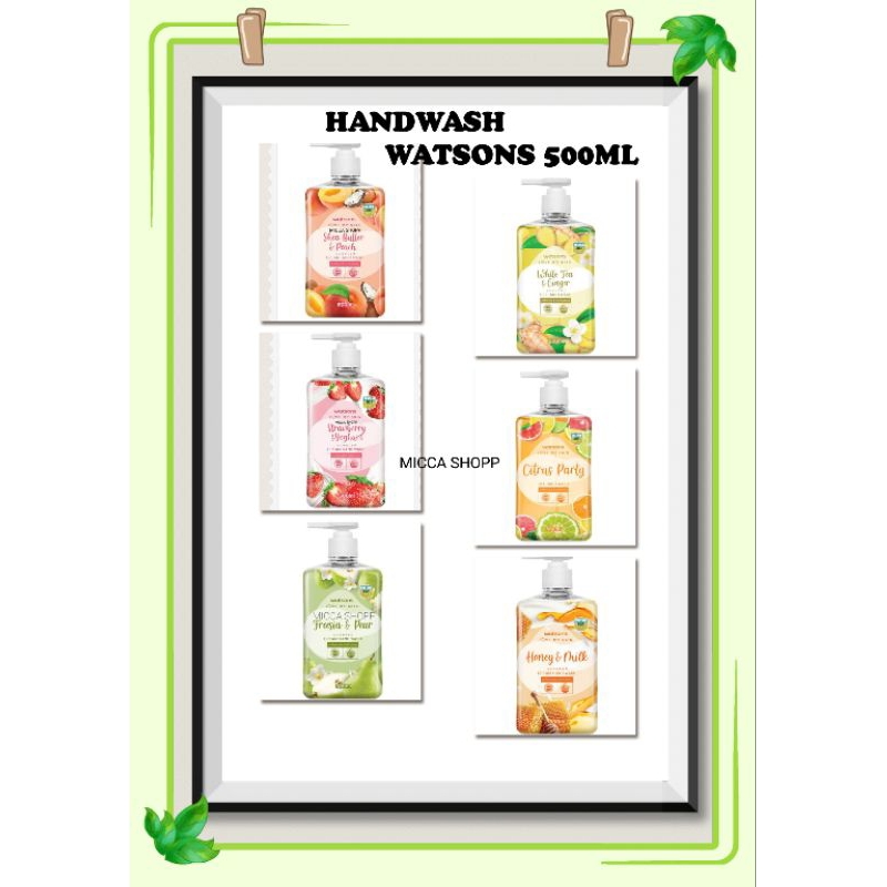 Jual HAND WASH 500ML WATSONS / HANDWASH / SABUN / SABUN CUCI TANGAN ...