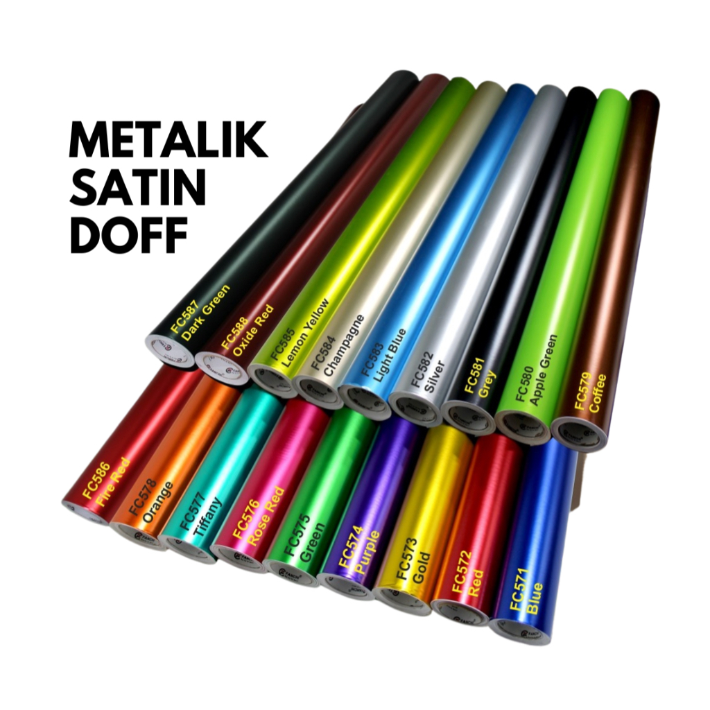Jual Stiker Skotlet Motor Metalik Satin Matte Doff Candy Chrome L50 cm ...