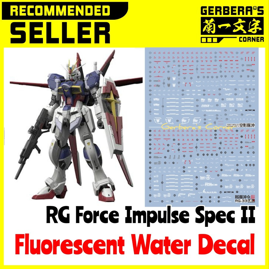 Jual Fluorescent Water Decal RG Force Impulse Spec II Evolution Studio ...