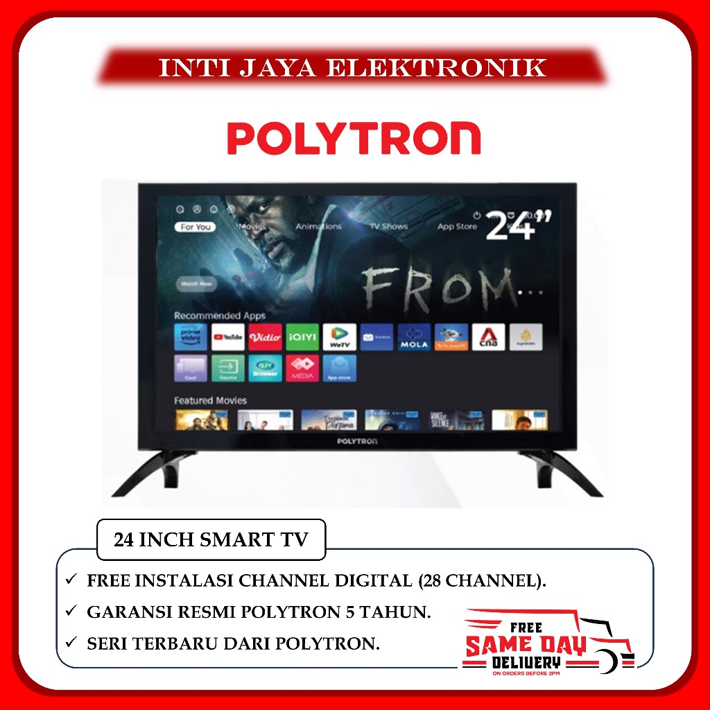 Jual TV LED POLYTRON 24 INCH SMART DIGITAL TV PLD24CV1869 24INCH PLD ...