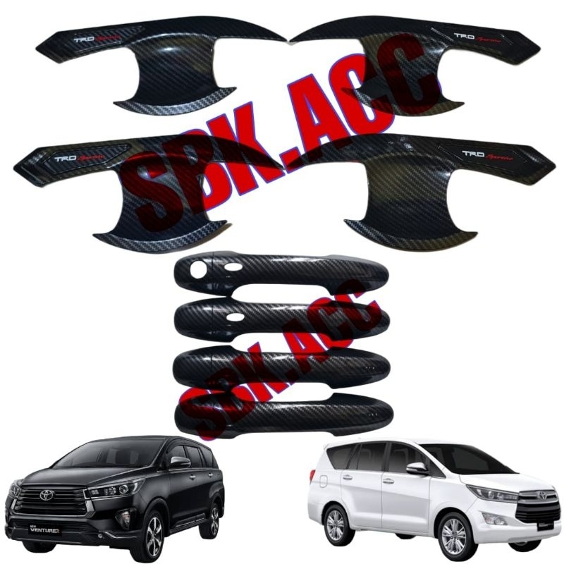 Jual Outer Door Handle Cover All New Innova Reborn TRD 2016 2017 2018 2019 2020 2021 2022 Carbon ...