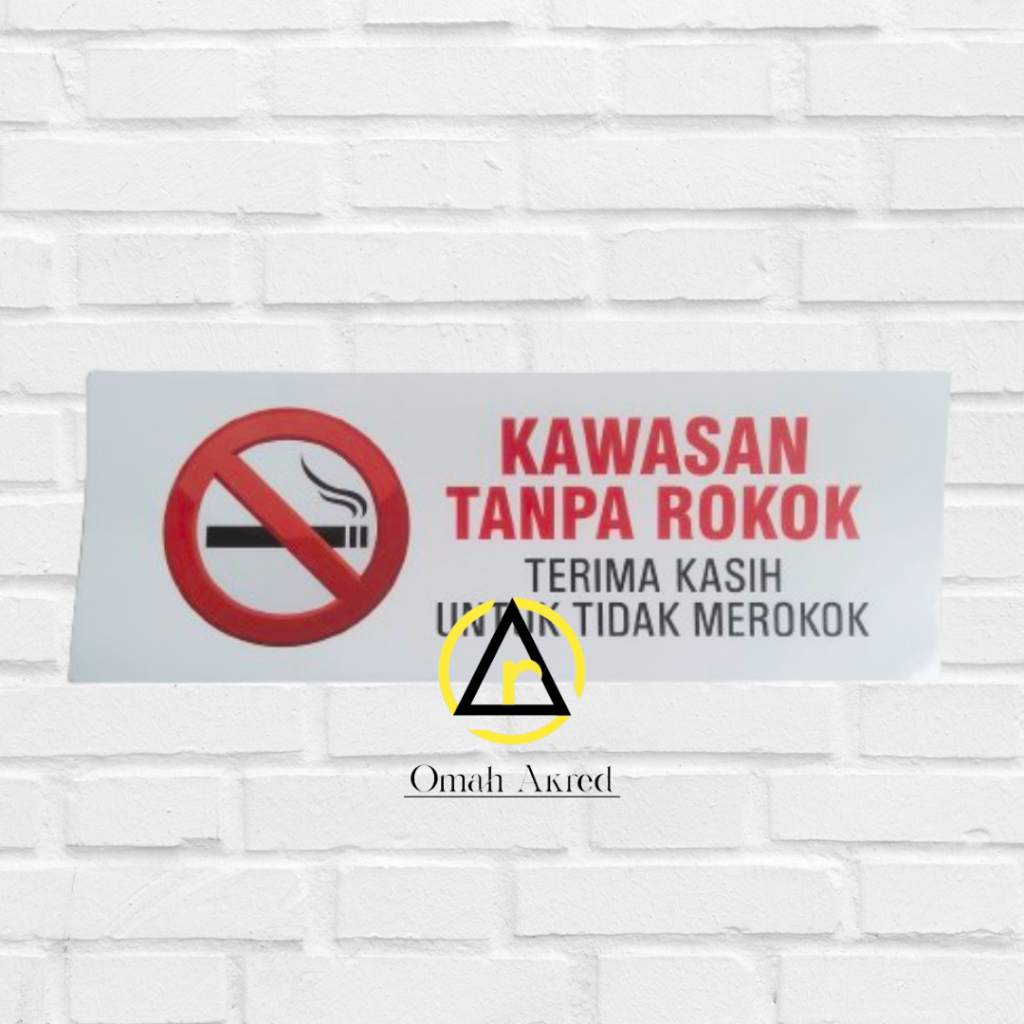 Jual Stiker Kawasan Tanpa Rokok - Terima Kasih Tidak Merokok - No ...