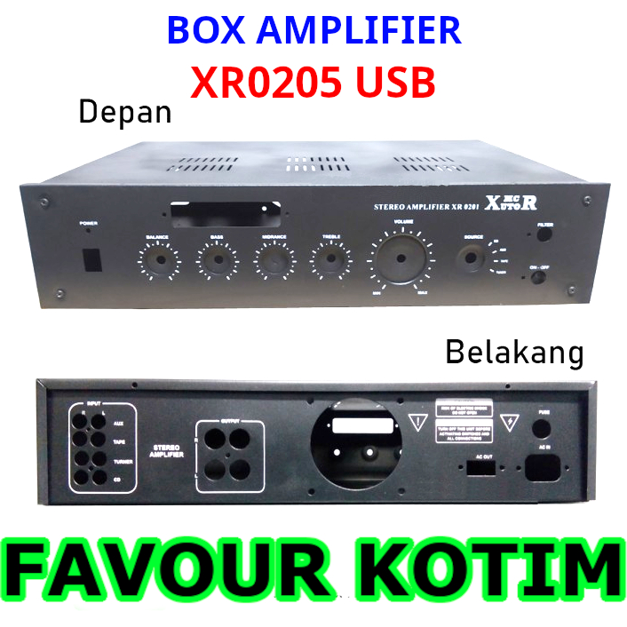 Jual BOX POWER AMPLIFIER STEREO XR0205 XR 0205 USB FVKOTIM | Shopee Indonesia