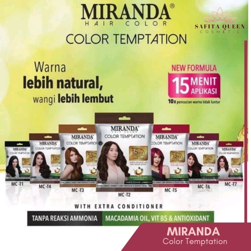 Jual Miranda Hair Color Temptation 20ml (Cat Pewarna Rambut Sachet ...