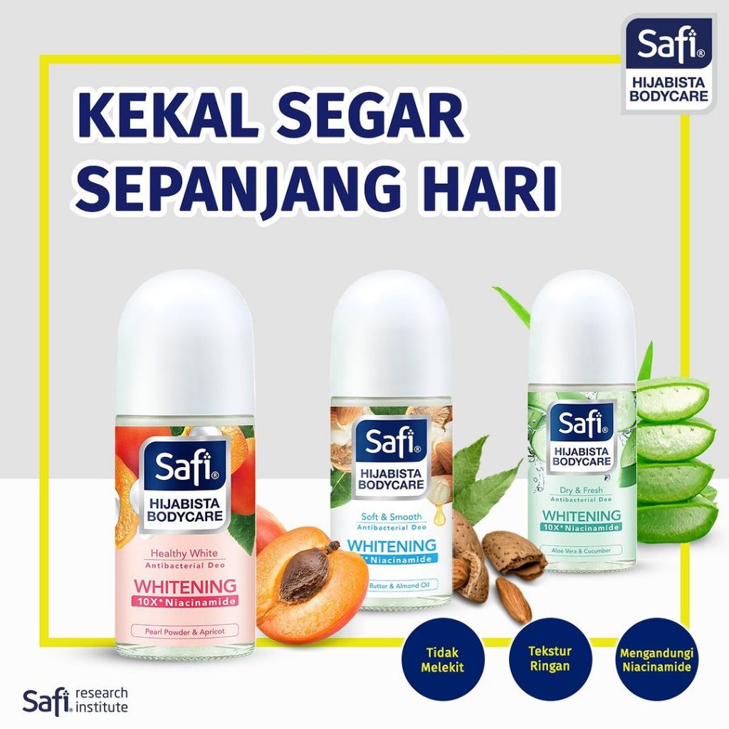 Jual Safi Malaysia Hijabista Bodycare Antibacterial Deodorant Roll On ...