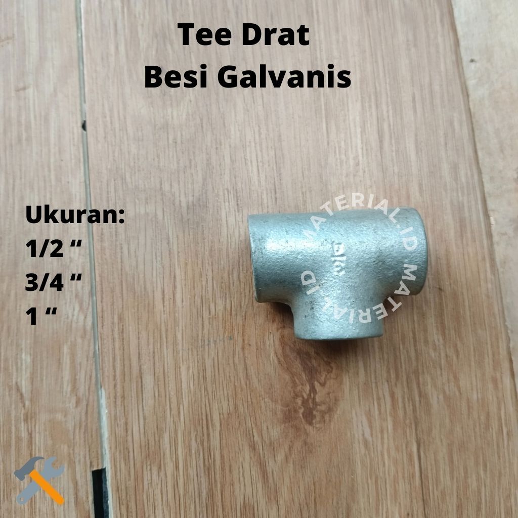 Jual Tee Besi Drat Dalam 1/2 3/4 1 " Inch in Galvanis Bisa di Las T ...