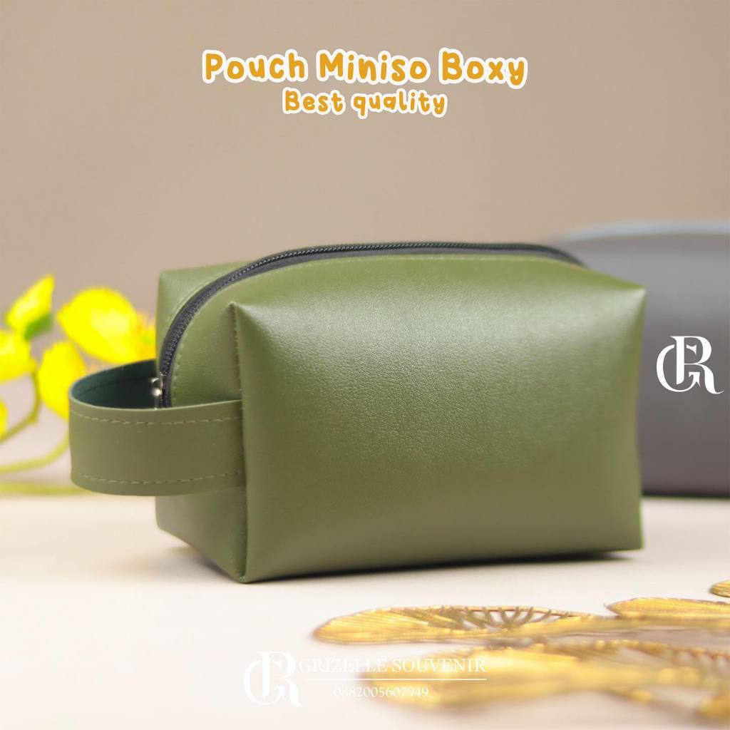 Jual Souvenir Pouch Miniso Boxy new model bahan Miniso tebal | Shopee ...