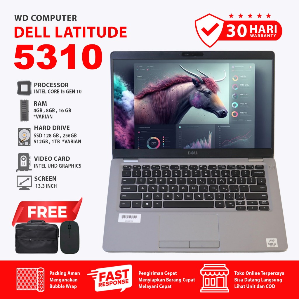 Jual Laptop Dell Latitude 5310 Intel Core I5 Gen 10 RAM 16GB SSD 512GB ...