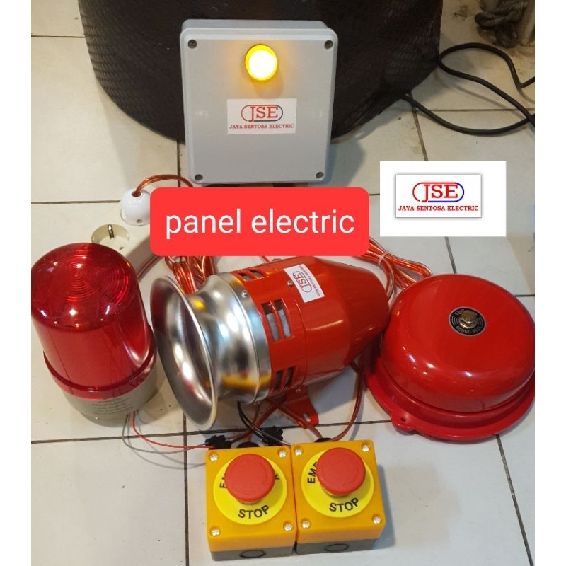 Jual Sirine Bahaya Alarm 2fungsi ms390&round bell multifungsi fire alarm siap pakai | Shopee ...