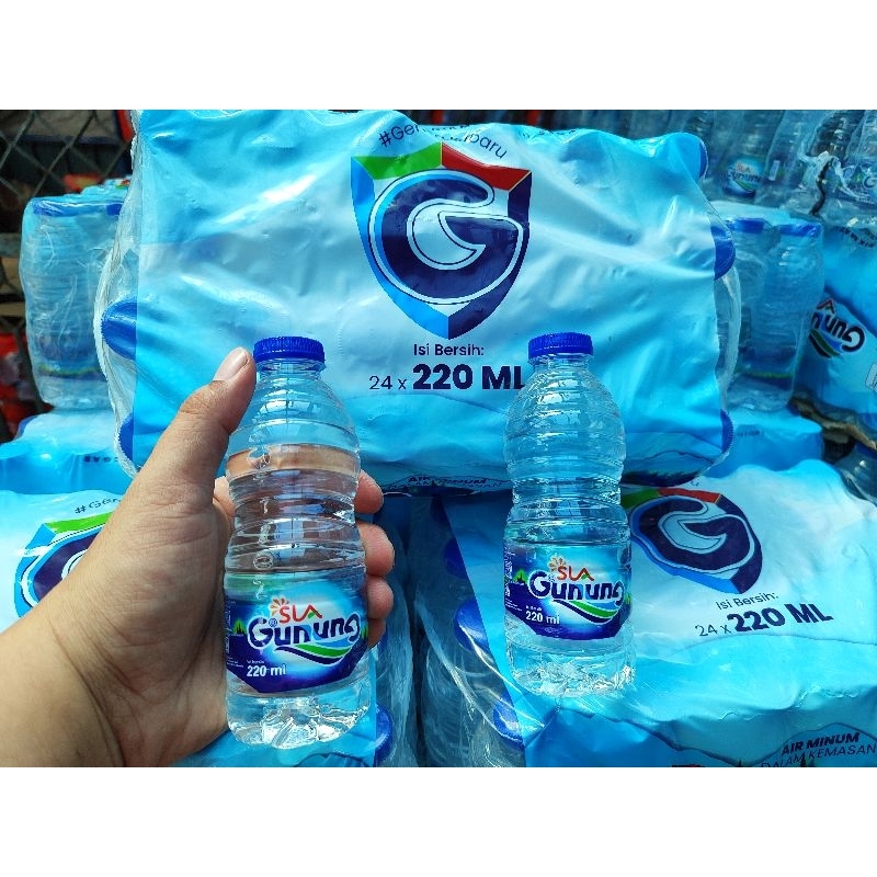 Jual GUNUNG AIR MINERAL BOTOL MINI 220ML | Shopee Indonesia
