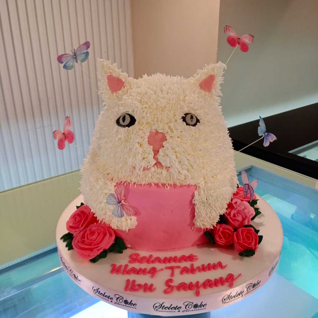 Jual Kue Ulang Tahun/Kuee Ultah/Birthday Cake Tema Kucing/3D | Shopee Indonesia
