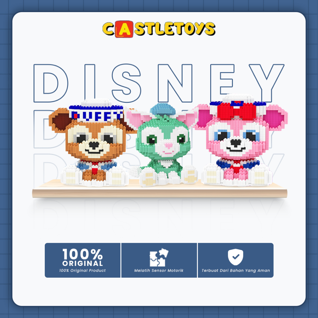 Jual Mainan Nano Blocks Disney & Gelatoni 3D Model, Mainan Blok Susun ...