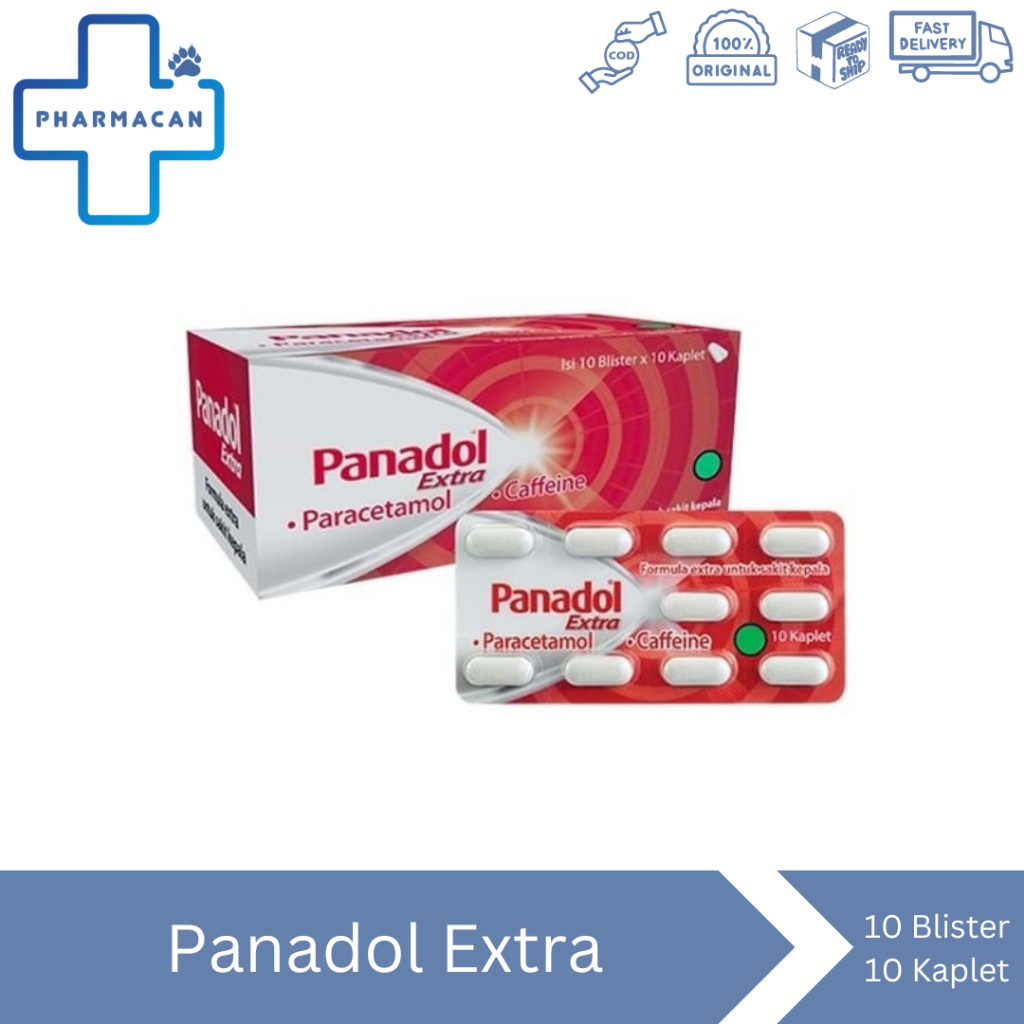 Jual Panadol Extra + Paracetamol Tablet Per Strip Isi 10 Tablet | 1 Box ...