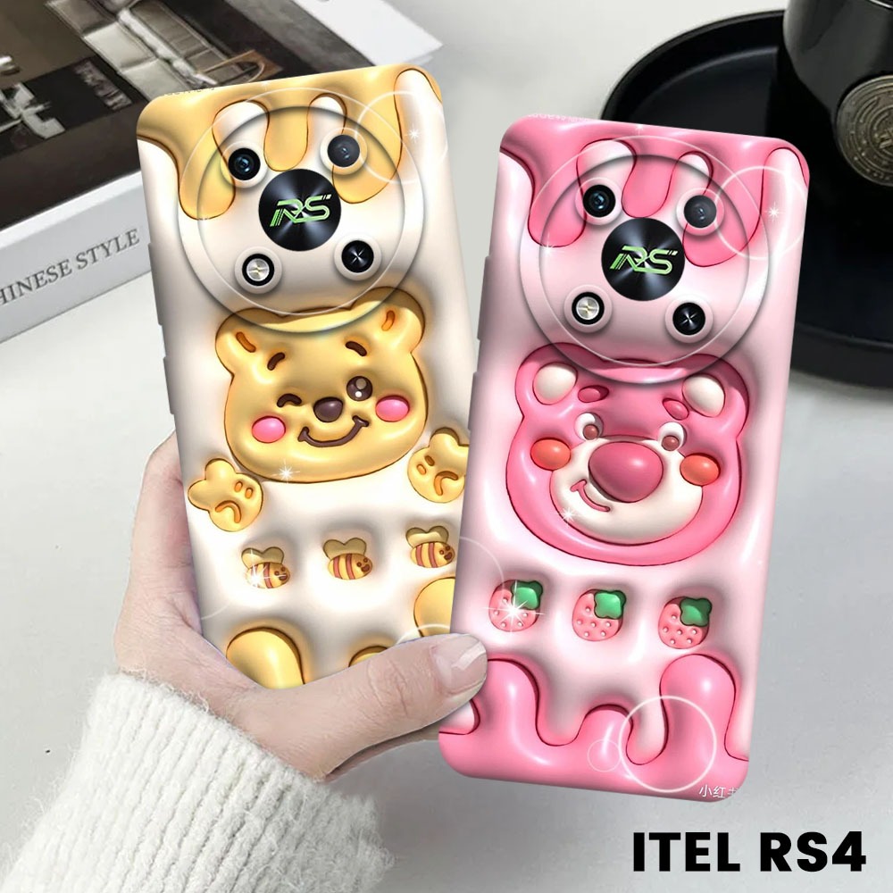 Jual Disimurah Case Untuk Itel RS4 2024 Terbaru Fashion Case Kartun 3D ...