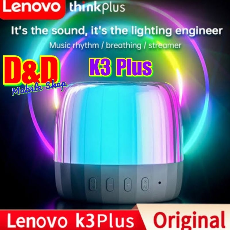 Jual LENOVO THINKPLUS K3 + PLUS RGB COLOR PORTABLE TWS STEREO BLUETOOTH SPEAKER GARANSI RESMI ...