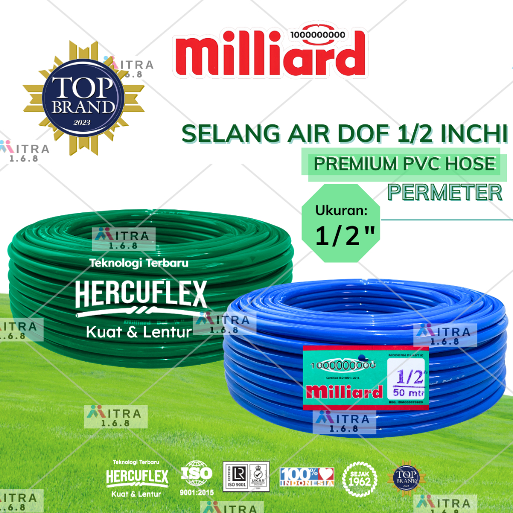 Jual SELANG AIR PVC UK 1/2 INCHI MILLIARD DOF (HARGA PER METER) | Shopee Indonesia