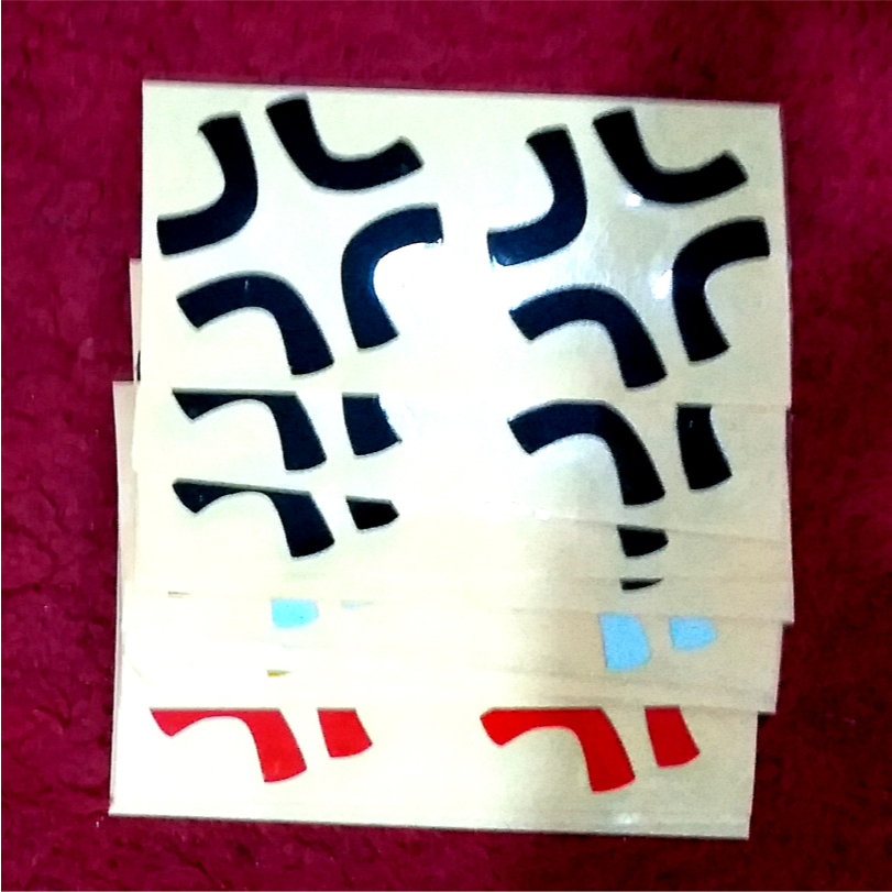 Jual (Isi 2) Stiker cutting tanda emoticon marah, stiker emoticon ...