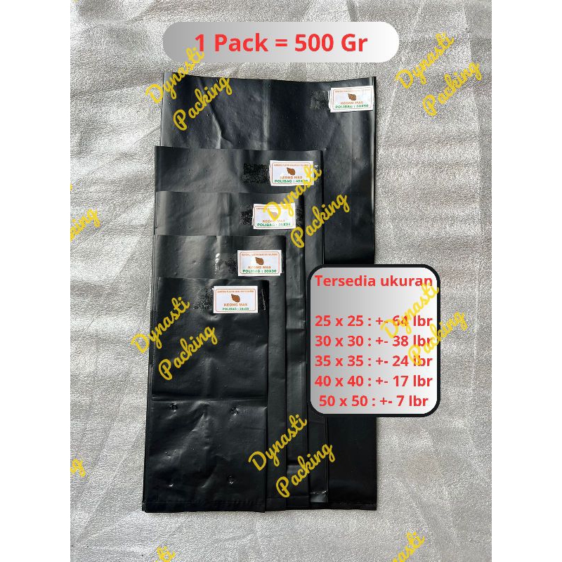 Jual Plastik polybag polibag polibek semai kantong bibit tanaman 25x25 ...