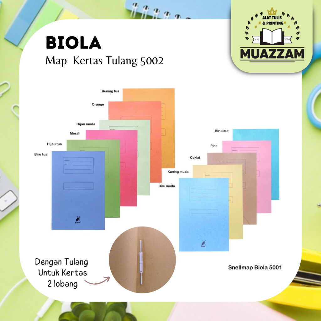 Jual Biola Map Kertas Bertulang 5001 per 1 Lembar | Shopee Indonesia