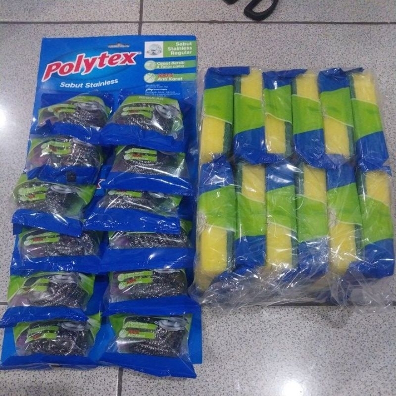 Jual POLYTEX SABUT STAINLESS dan SPON regular harga tertera untuk 12 ...